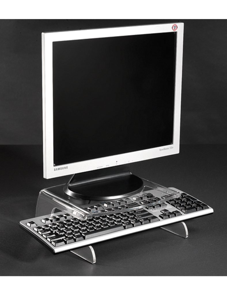 PERSPEX MONITOR STAND WITH KEYBOARD HOLDER | Gannon Ergonomics